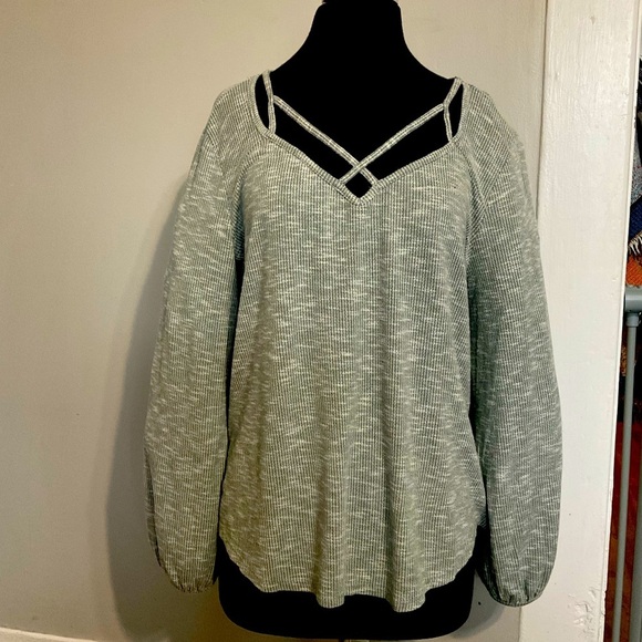 Maurices | Tops | Maurices Striped Knit Blouse Size Xl | Poshmark